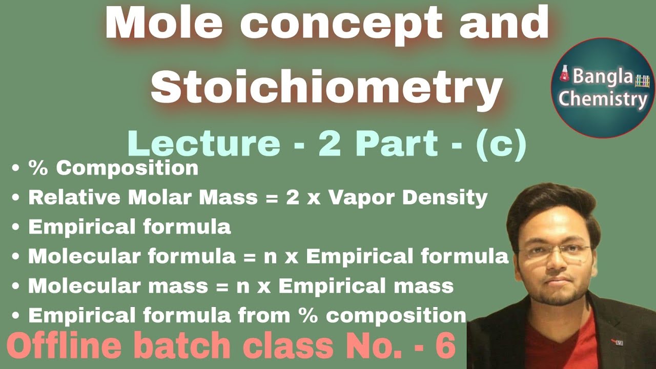 Mole concept and Stoichiometry Class 10 ICSE -Part (c) of Lecture 2 ...