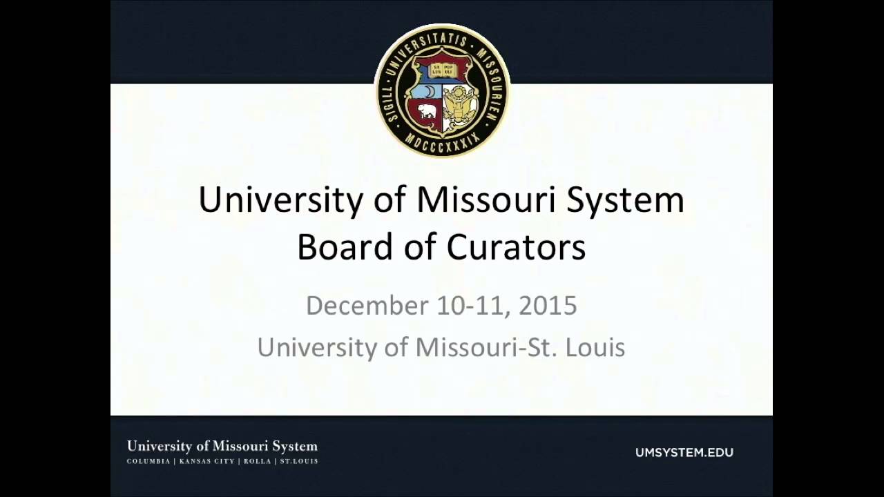 Press Conference University of MIssouri Board of Curators December 11 ...