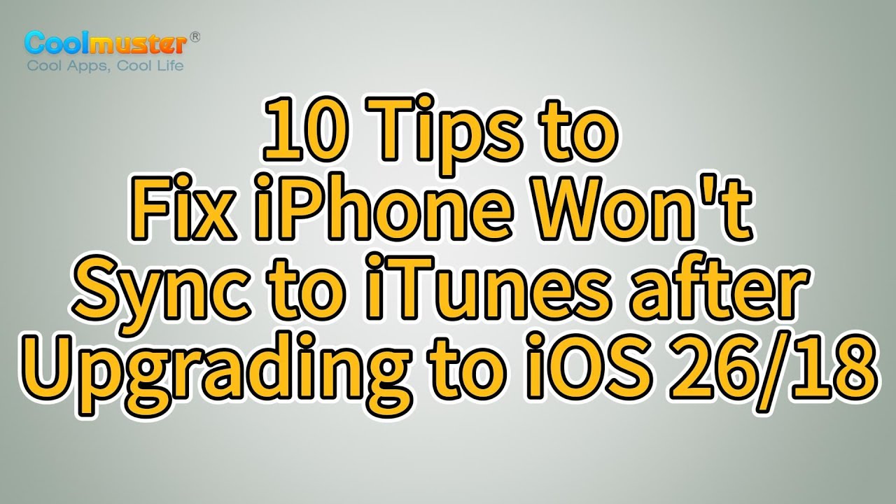 [Solved!] How to Fix iPhone Won't Sync to iTunes after Upgrading to iOS ...