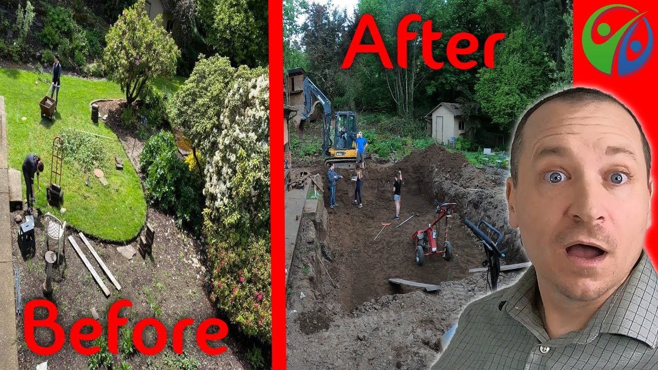 DIY BACKYARD POOL INSTALLATION Part 1 | Time Lapse in HD | Day 1-3 of ...