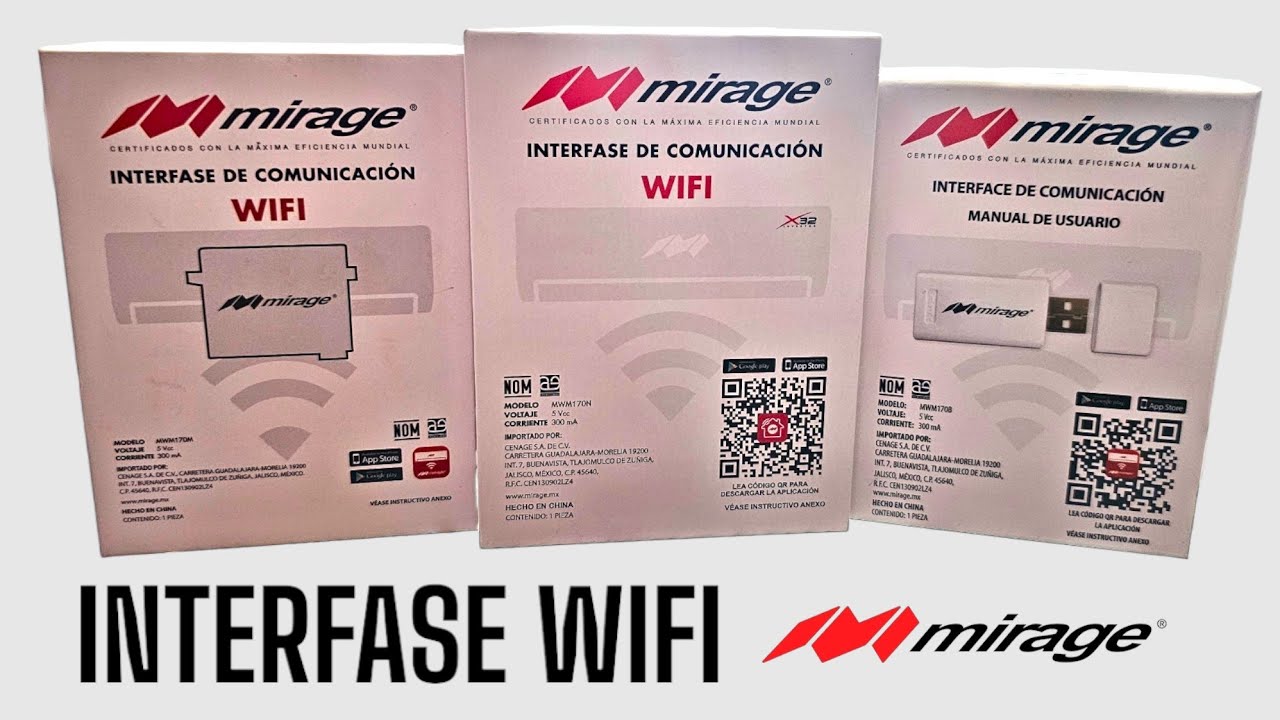 INTERFASE WIFI MIRAGE | 3 MODELOS DIFERENTES | CUAL LLEVA TU MINISPLIT ...