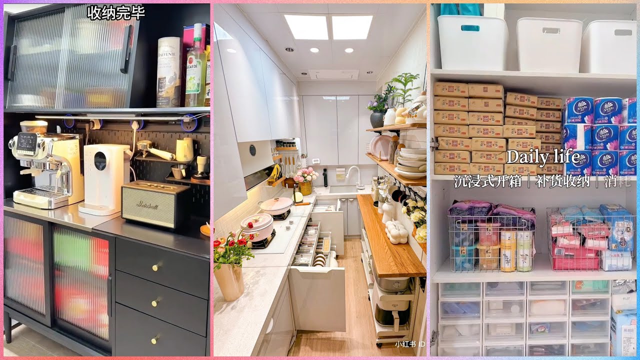 Kitchen Organization Vlog🎀 | Coffee Cabinet Organizing | Laundry Refill ...