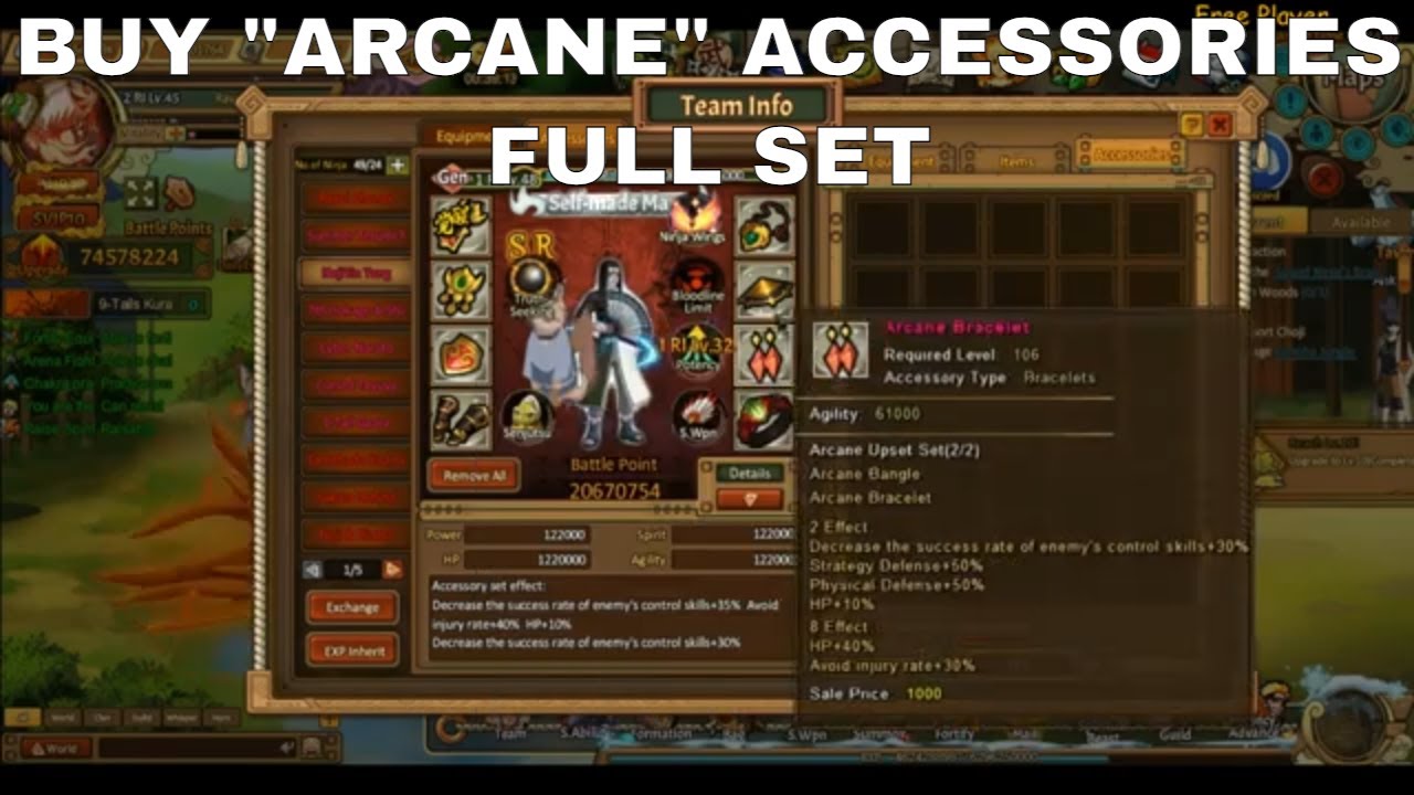 BUY "ARCANE" ACCESSORIES FULL SET Unlimited Ninja |Ninja Classic ...