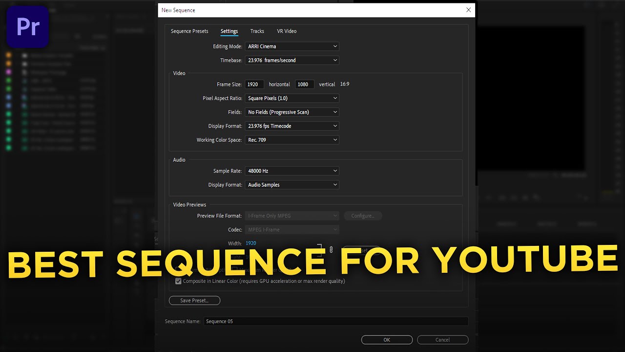 4K Best Sequence Settings for YouTube - YouTube