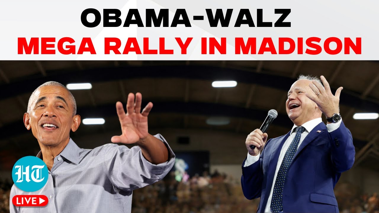 LIVE | Former President Obama And Tim Walz Rally In Madison | Trump Vs ...