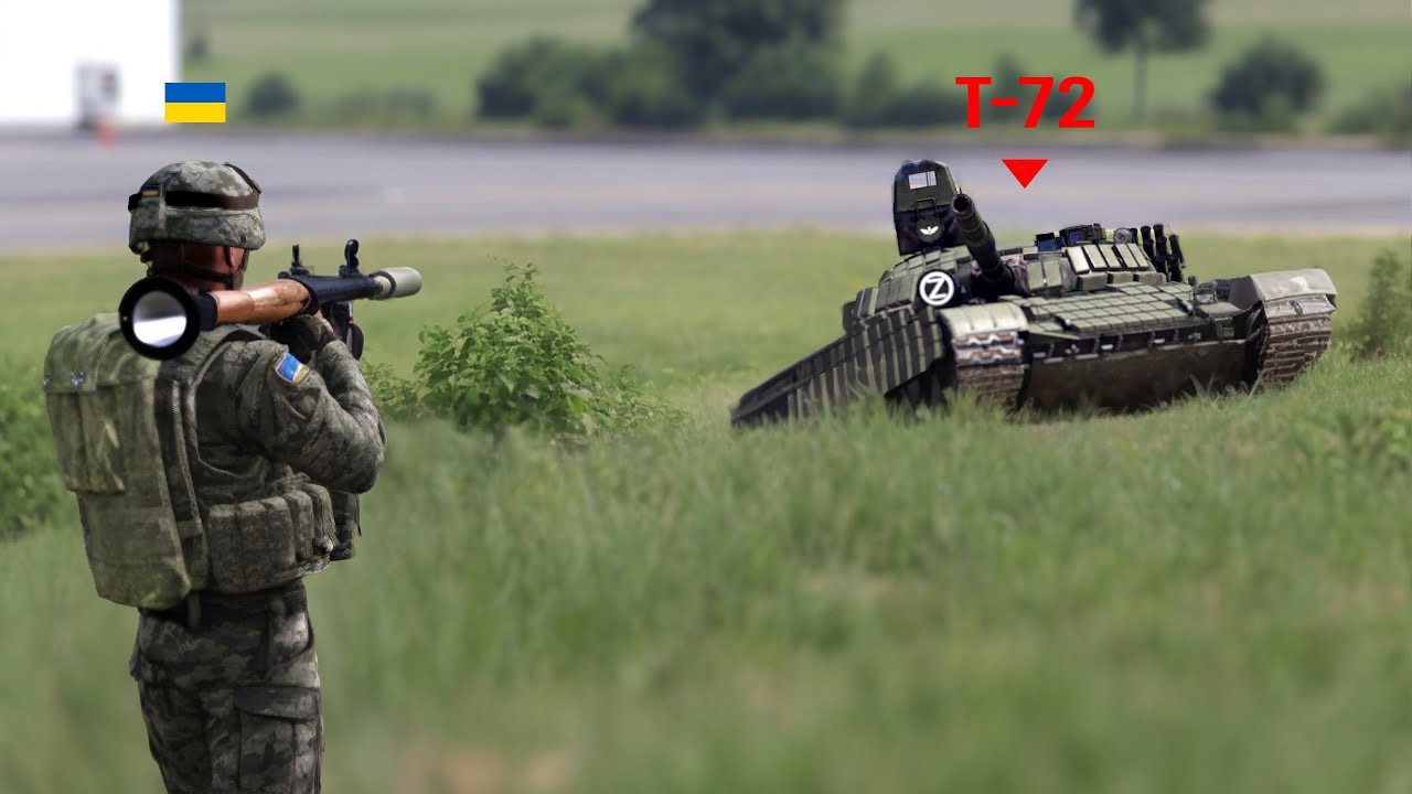 RUSSIAN T-72 TANK IS TOO WEAK AGAINST RPG-7! It exploded instantly when ...