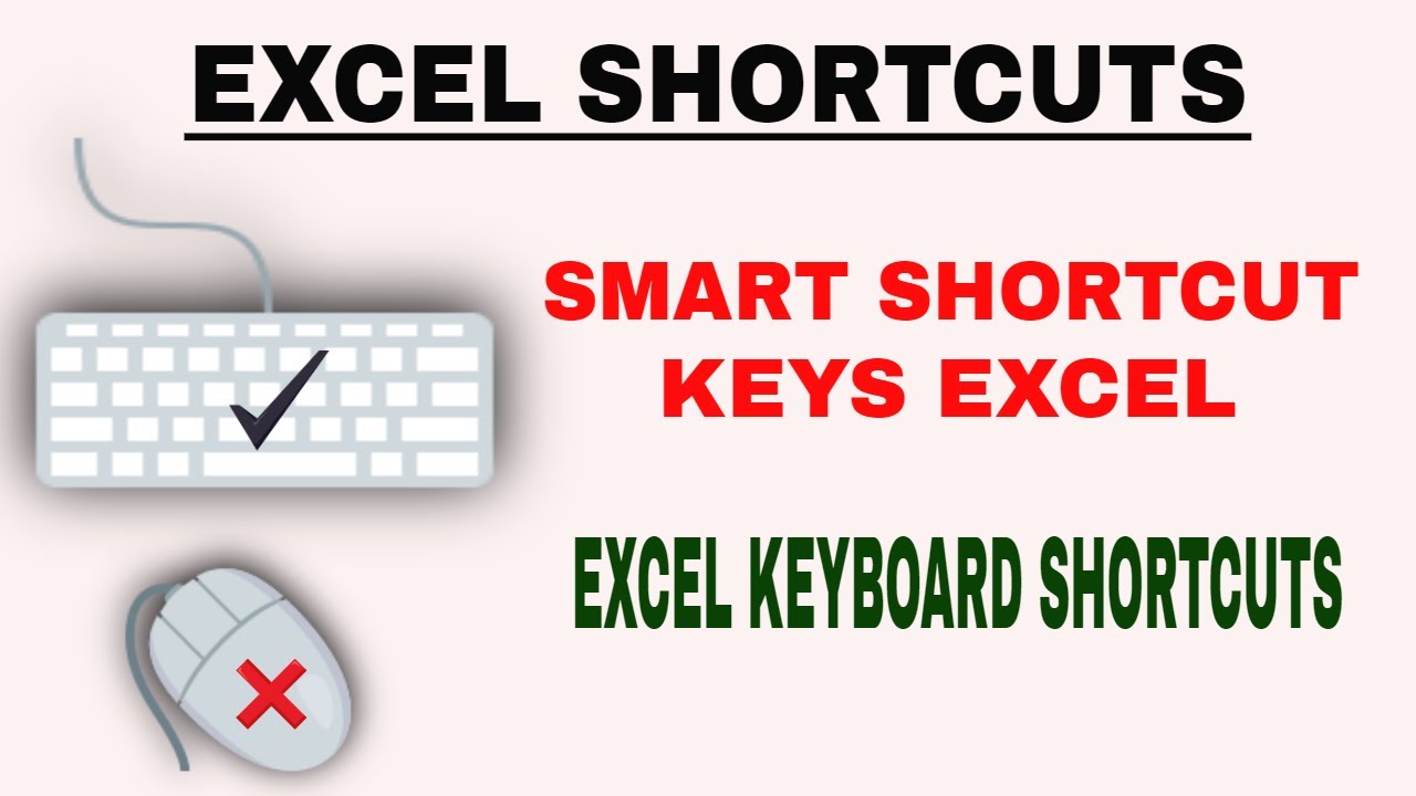 Smart Shortcut keys Excel | Excel Shortcuts | Excel Shortcut Keys | Ms ...