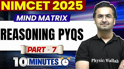 NIMCET 2025 - Mind Matrix | Maths & Reasoning | PW - YouTube