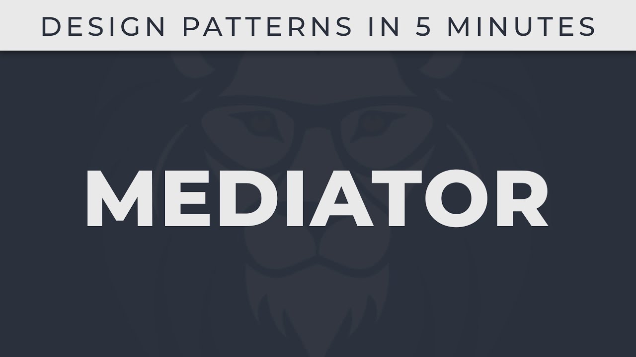 Mediator - Design Patterns in 5 minutes - YouTube