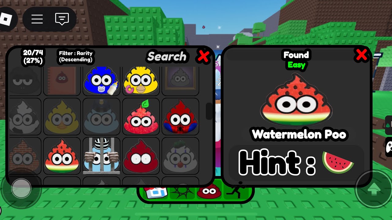 Find The Pou Poos_Apple Poo & Watermelon Poo*Roblox - YouTube