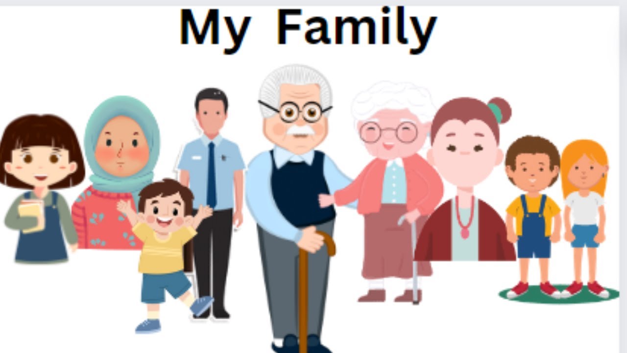 My family members - Learn family members with names - Kids Vocabulary ...