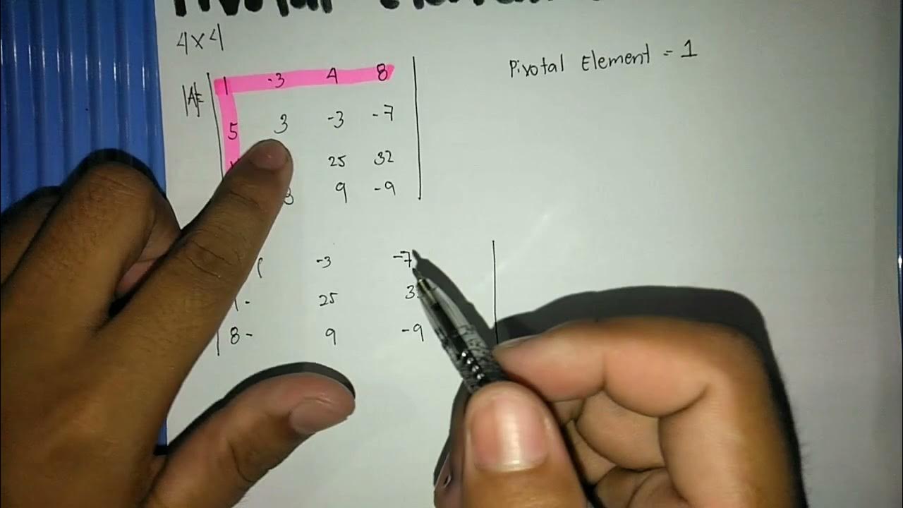Finding Determinant using Pivotal Element Method - YouTube