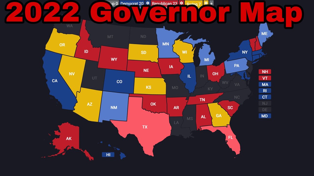 2022 Governor Map Prediction (October) - YouTube