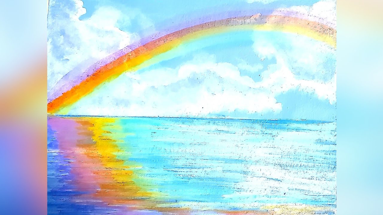 (Full Video) Rainbow painting / acrylic painting [mediARTation] - YouTube