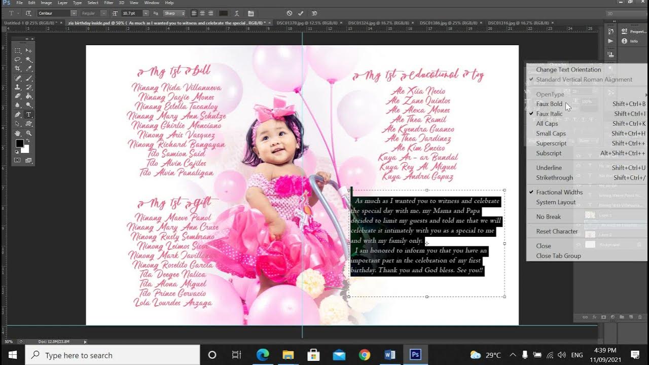 How to create invitation card part 2 - YouTube