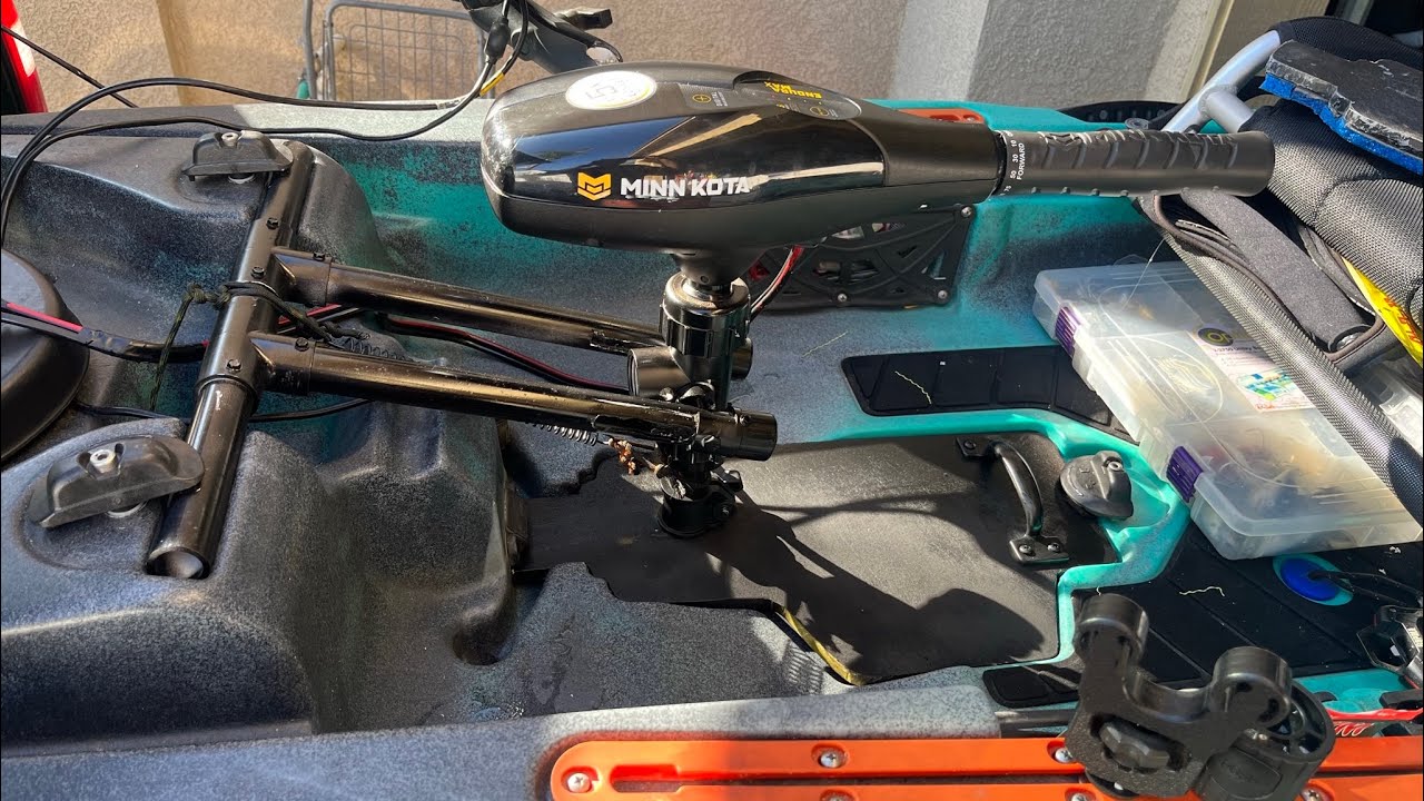 Installing a trolling motor to an Oldtown kayak sportsman PDL 120 - YouTube