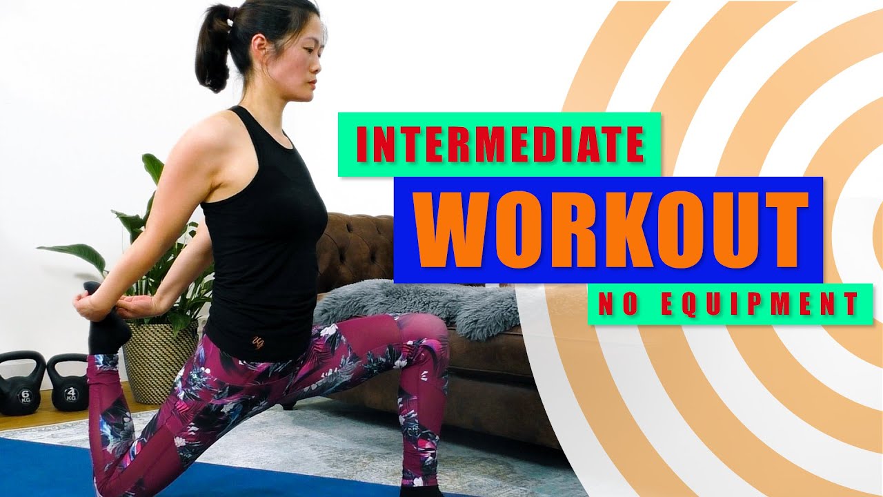 Intermediate Workout at Home - No Equipment Needed - 60 second ...