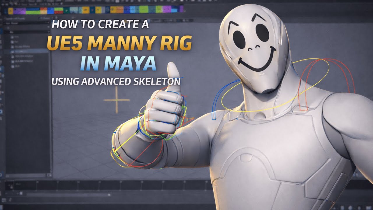 How to Create a UE5 Manny Rig in Maya Using Advanced Skeleton - YouTube