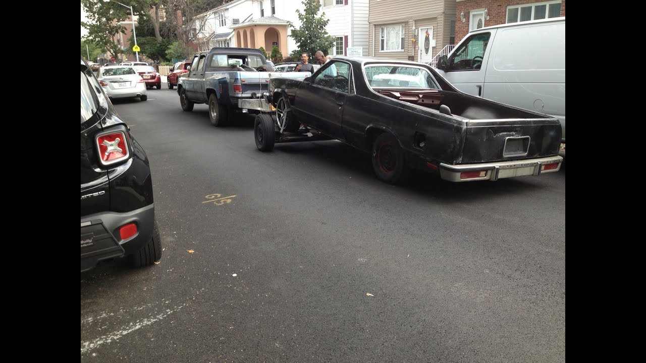 Chevy R30 Dually Towing the 1984 El Camino Project - YouTube