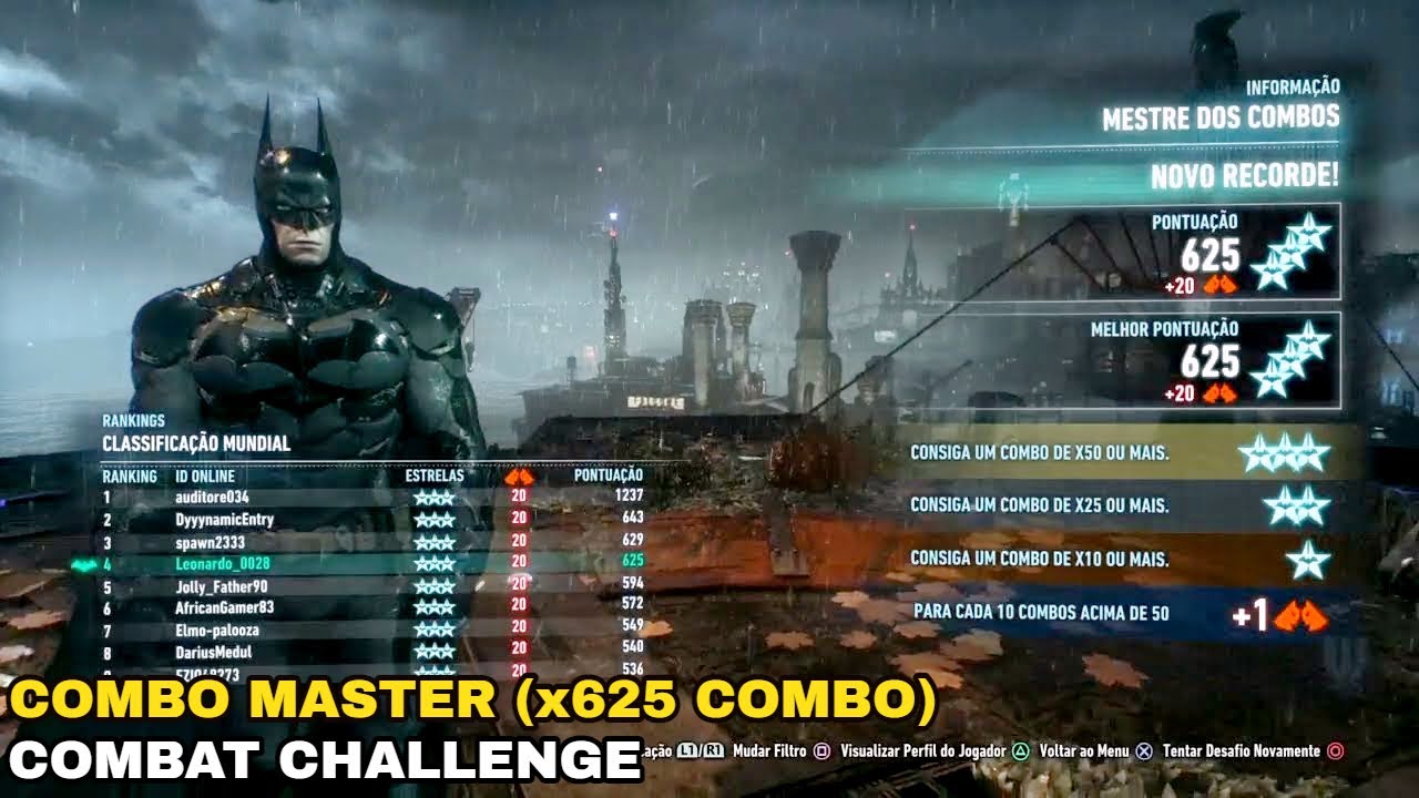 Batman: Arkham Knight - Combo Master (x625) - Combat Challenge - YouTube