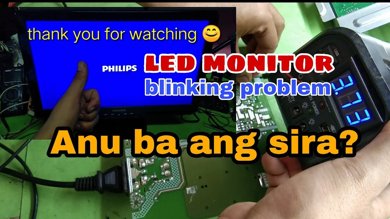 Philips led monitor tv repair|blinking problem done - YouTube