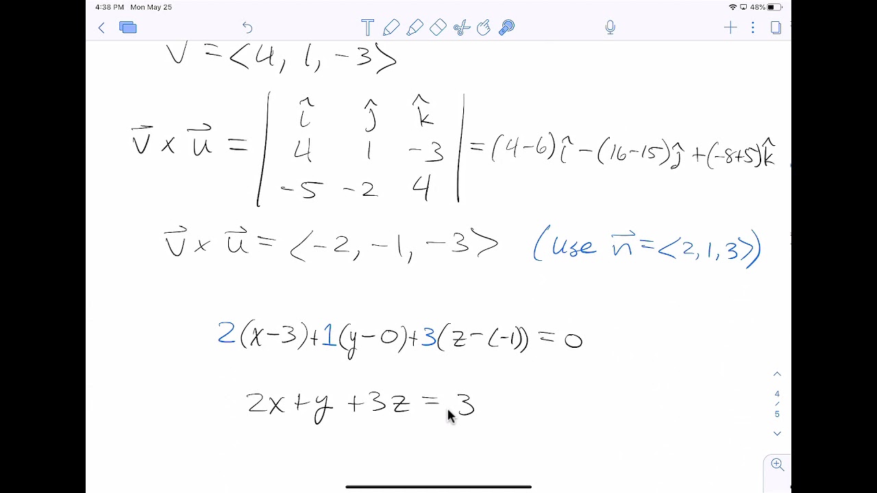 Equations of Lines and Planes - Multivariable Calculus (12.5d) - YouTube