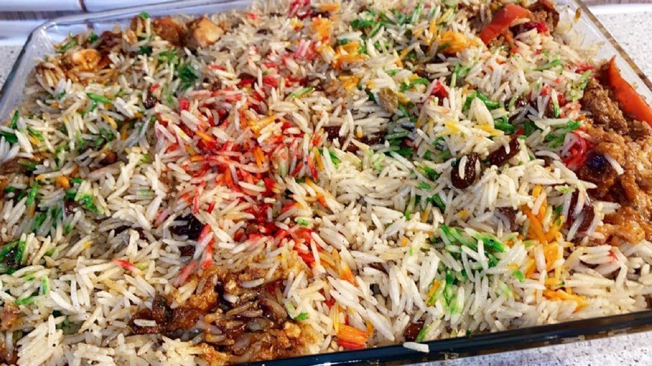 Enjoying simple chicken biryani l Rice and Chicken with Oven Recipe l ...