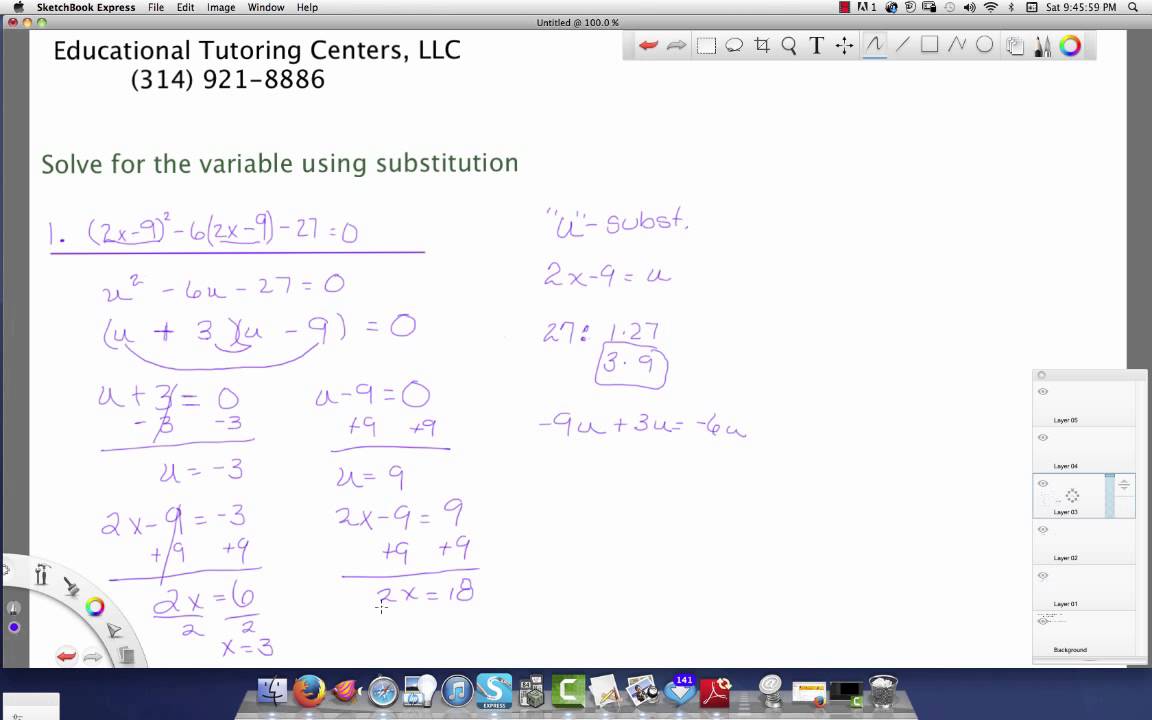College Algebra: u substitution - YouTube