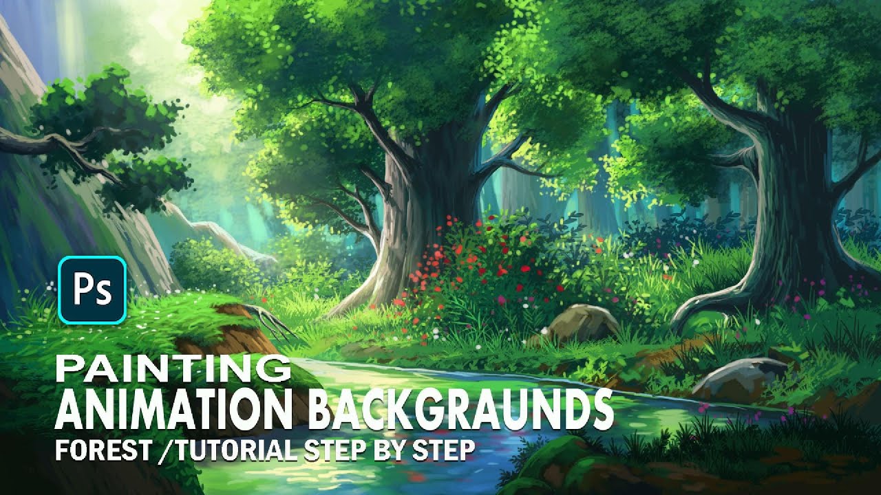BACKGROUND ANIMATION _06 FOREST/STEP BY STEP TUTORIAL. - YouTube