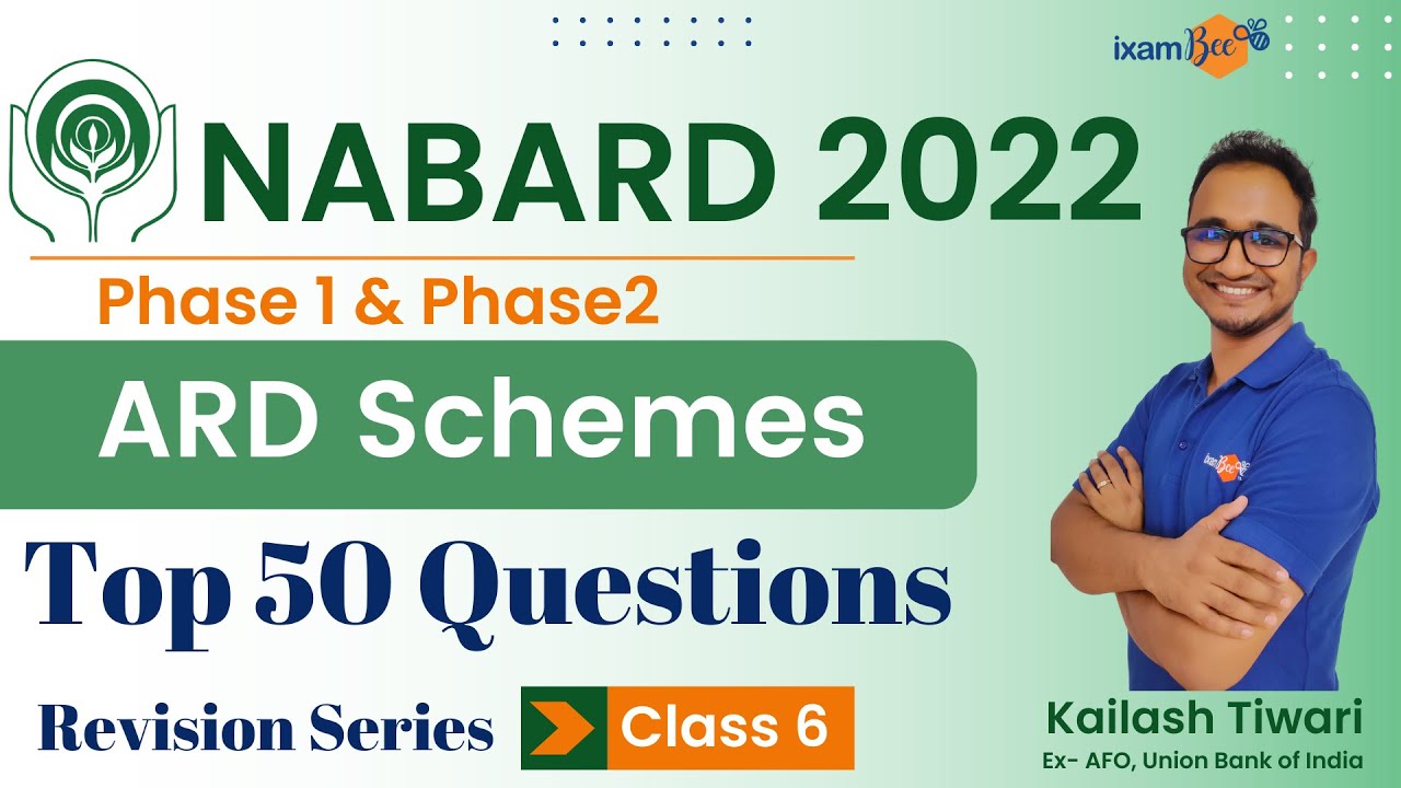 NABARD 2022 | ARD Schemes MCQs | ARD Schemes 50 Important Questions ...