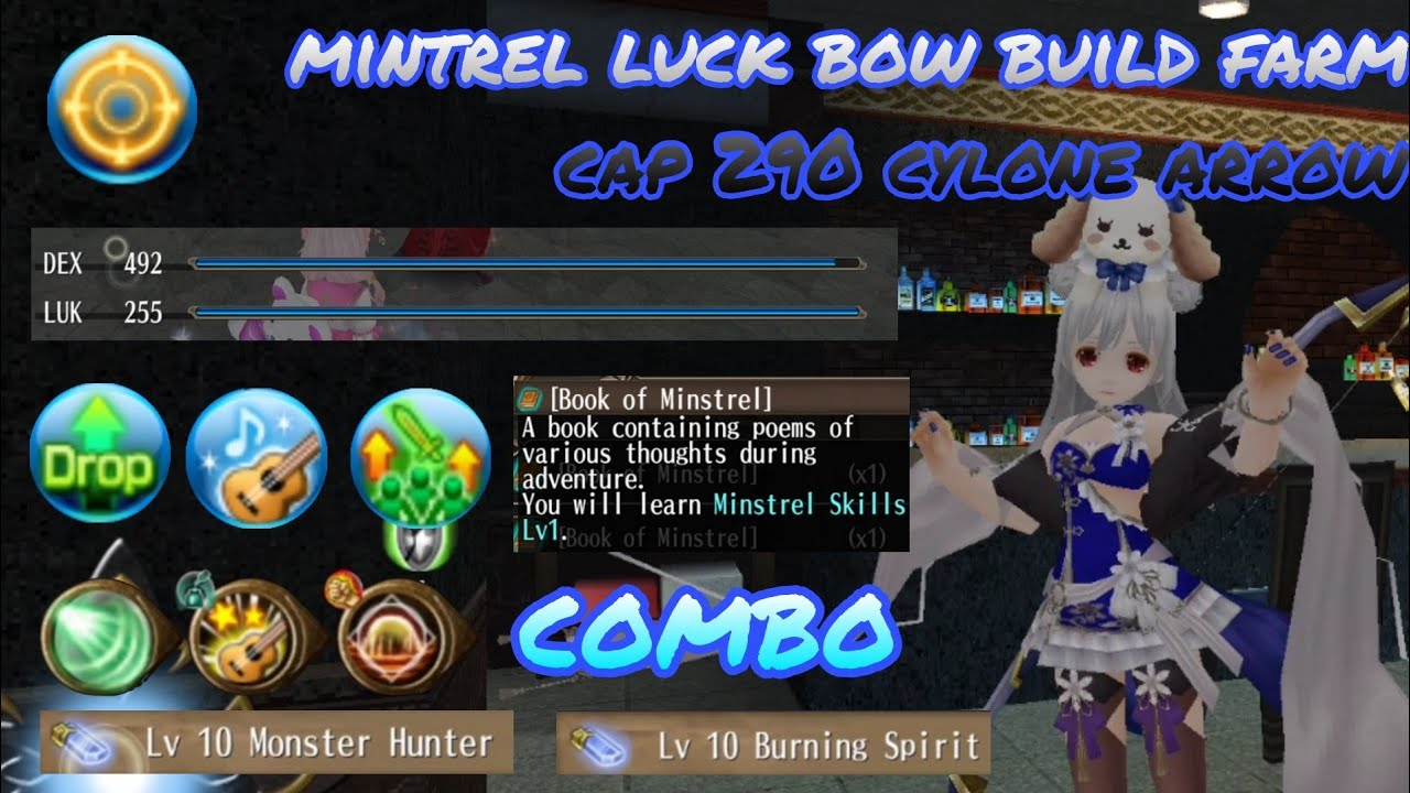 toram online - mintrel luck bow build farming cap 290 cylone arrow ...