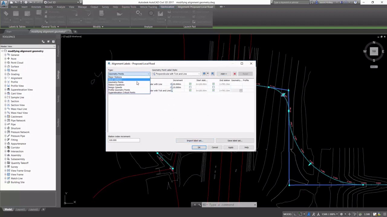 Autocad Civil 3D:- Lesson 2.4: set up alignment label set - YouTube