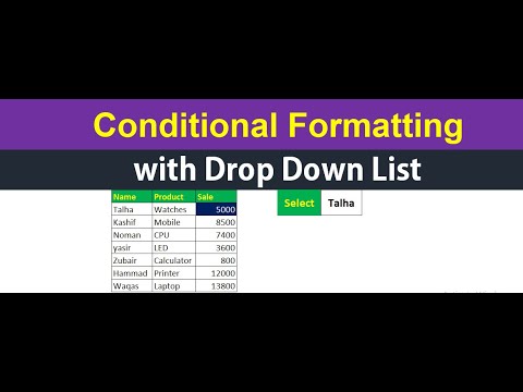 Excel Advanced Conditional Formatting with Drop Down List | Excel ...