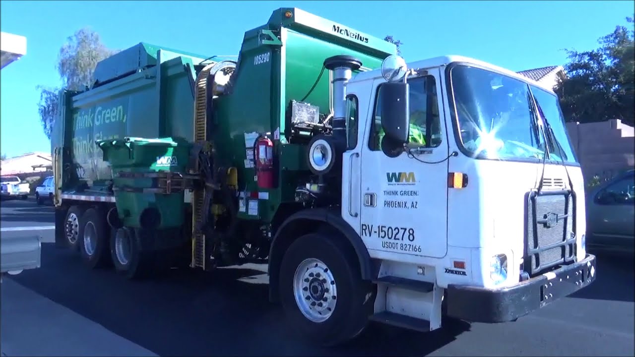 Waste Management: Side Loading Garbage Truck - YouTube