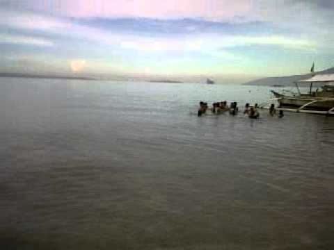 swimming in blue wave baloy subic zambales - YouTube