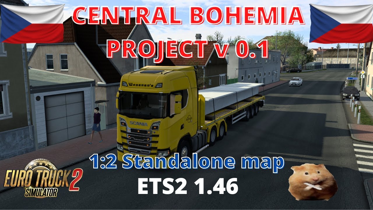ETS2 1.46 Central Bohemia Project v.0.1 1:2 Standalone map of the Czech ...