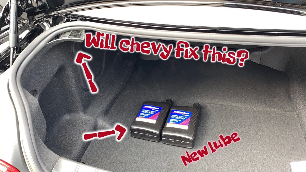 Trunk problems and new rear end lube for my 2017 ZL1. - YouTube