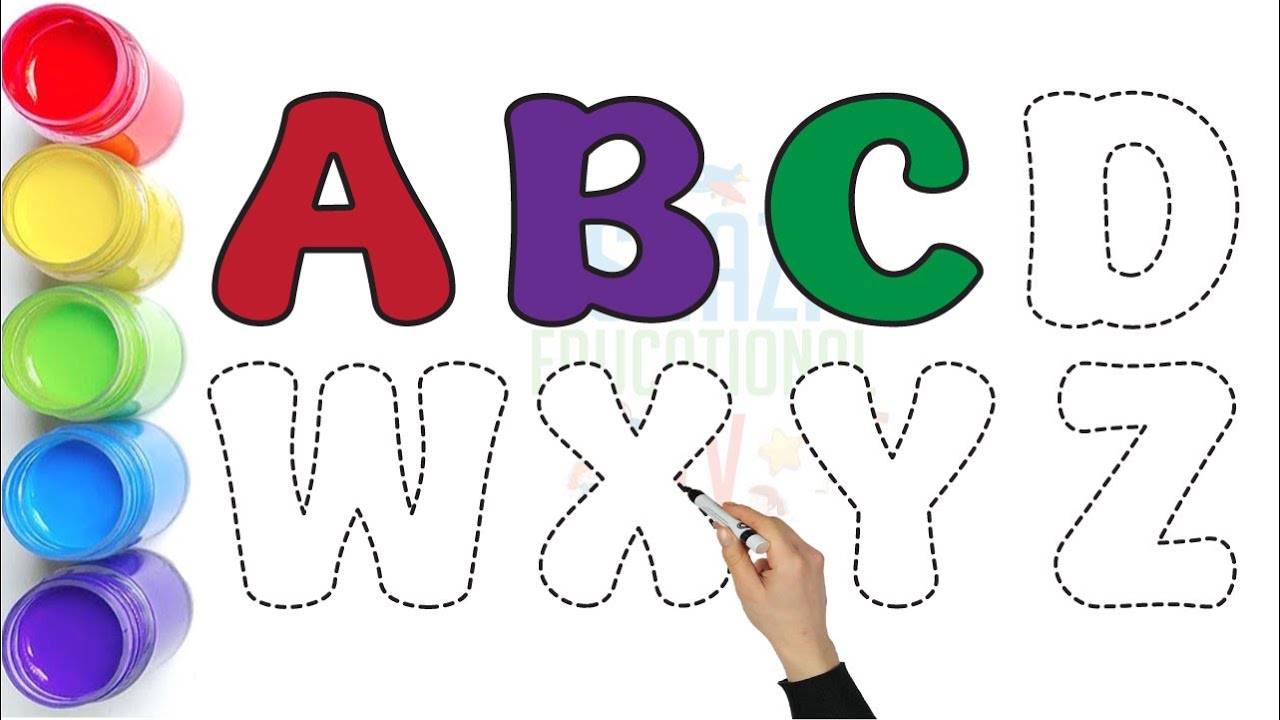 Learn to Write Your ABCs! Tracing & Coloring - YouTube