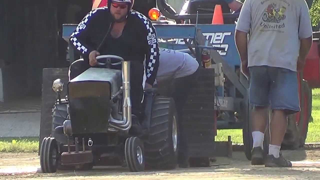 motorcycle powered garden tractor pull 9-1-13 - YouTube