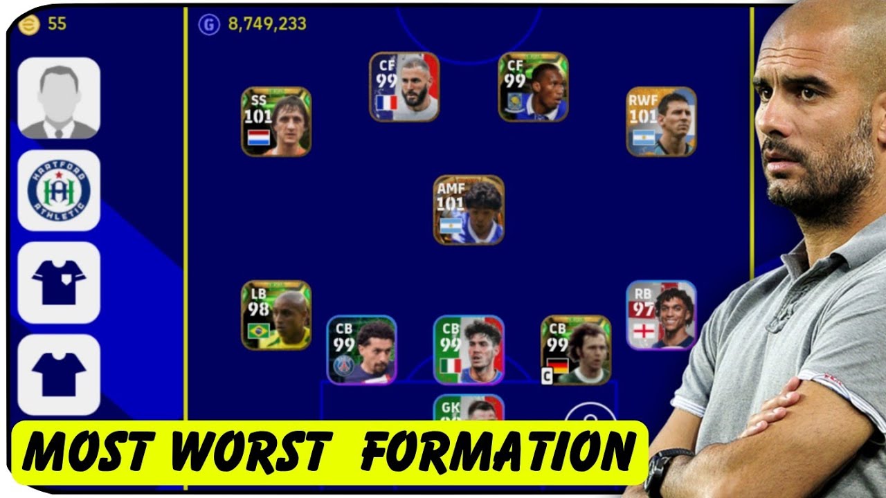 USING THE WORST ULTRA-ATTACK FORMATION IN EFOOTBALL 2023 MOBILE ONLINE ...