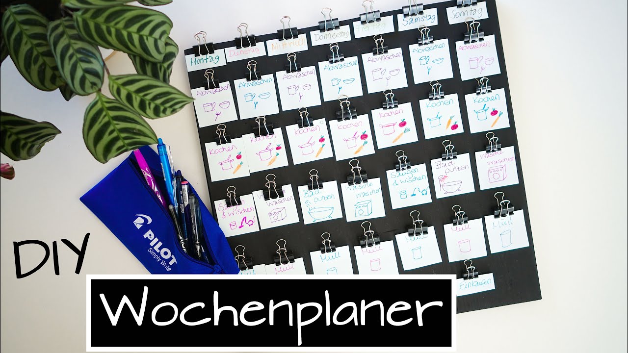 Endlich Ordnung | DIY Wochenplaner selber machen - Haushalt ...