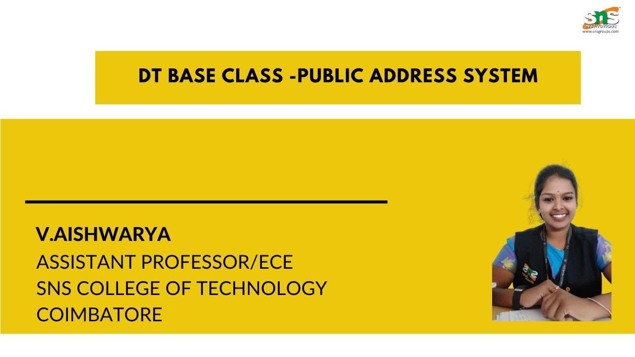 DT Based class delivery PA system| Consumer Electronics | SNS ...