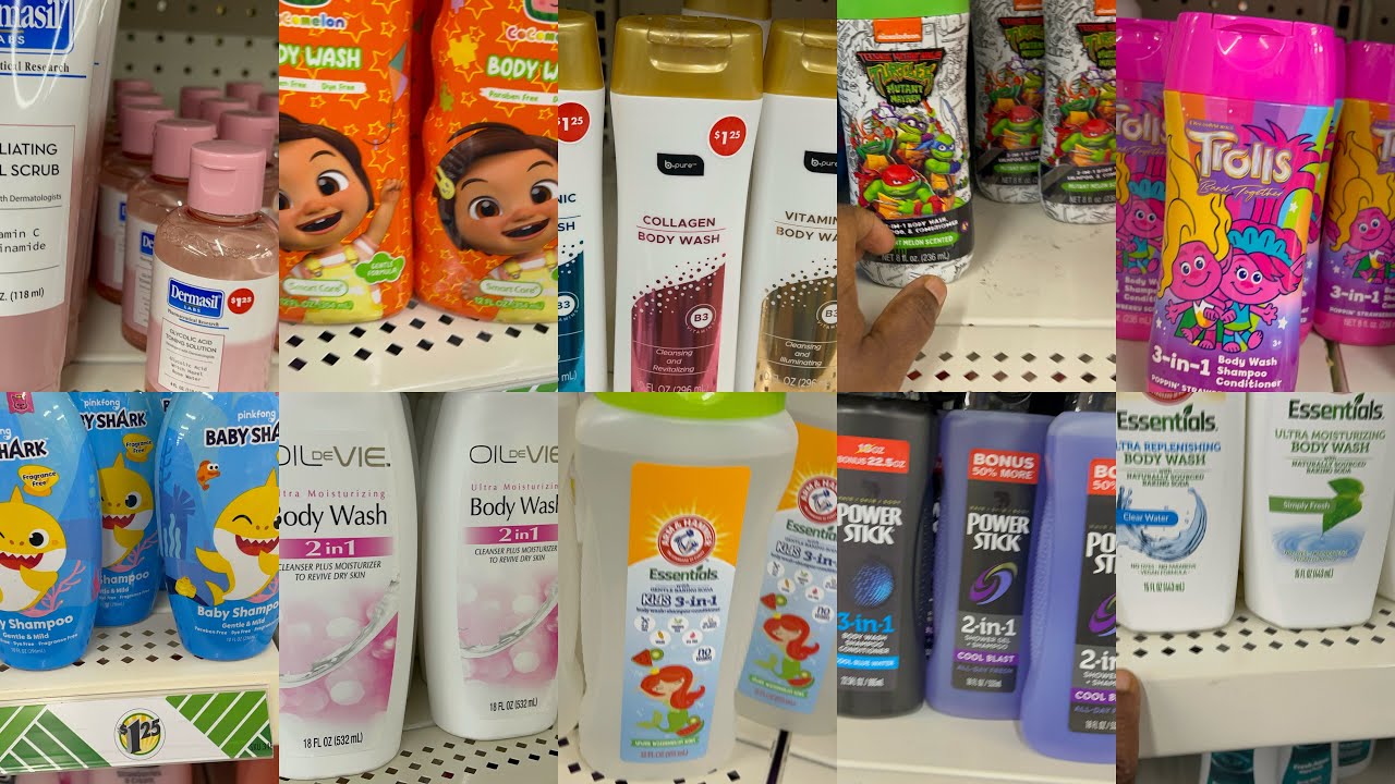 Dollar Tree Body Wash Section. New Finds!!!!! - YouTube