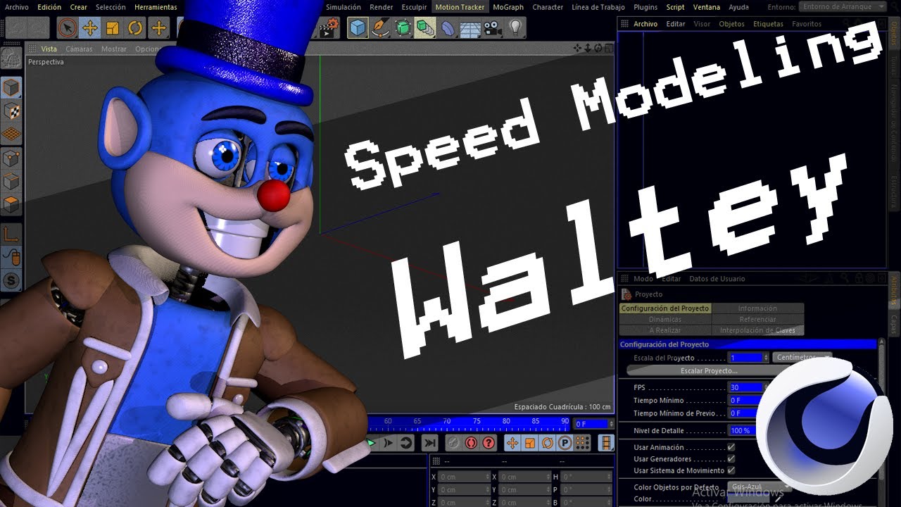 [Speed Modeling/FNaF C4D/OC] Waltey C4D Model ShadowDEV Official - YouTube