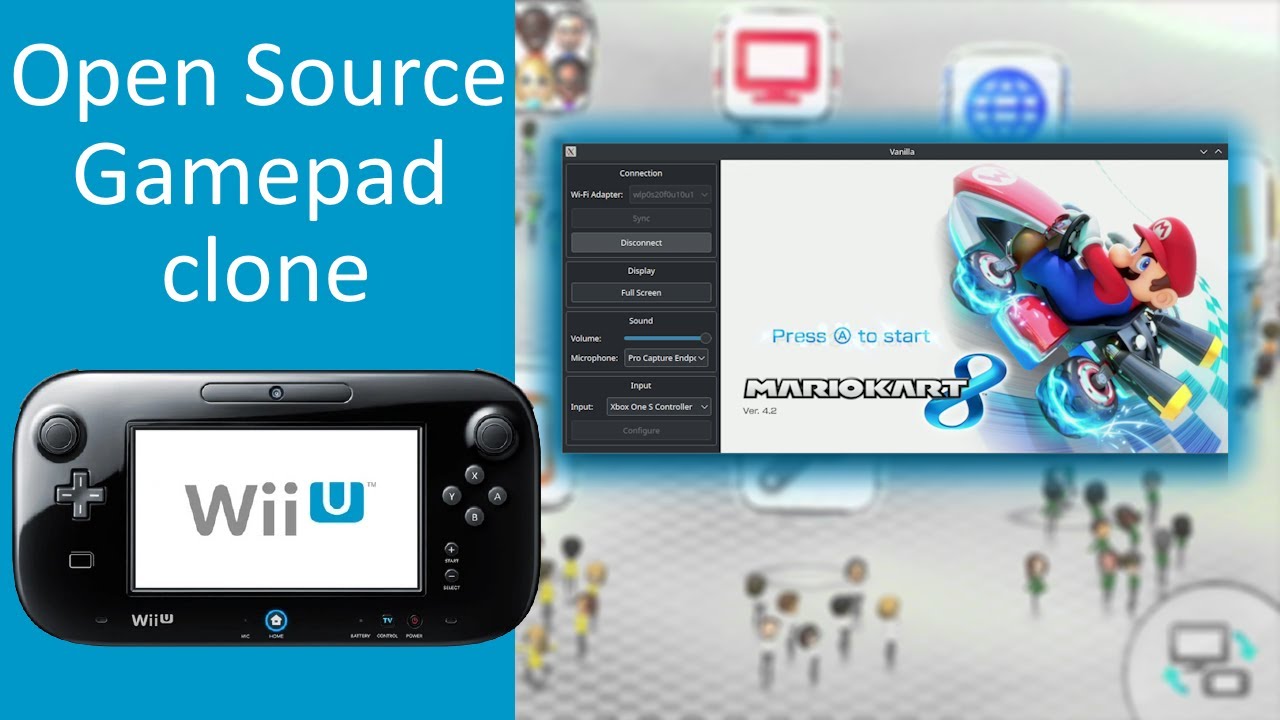 Open Source Wiiu Gamepad Clone vanilla - YouTube