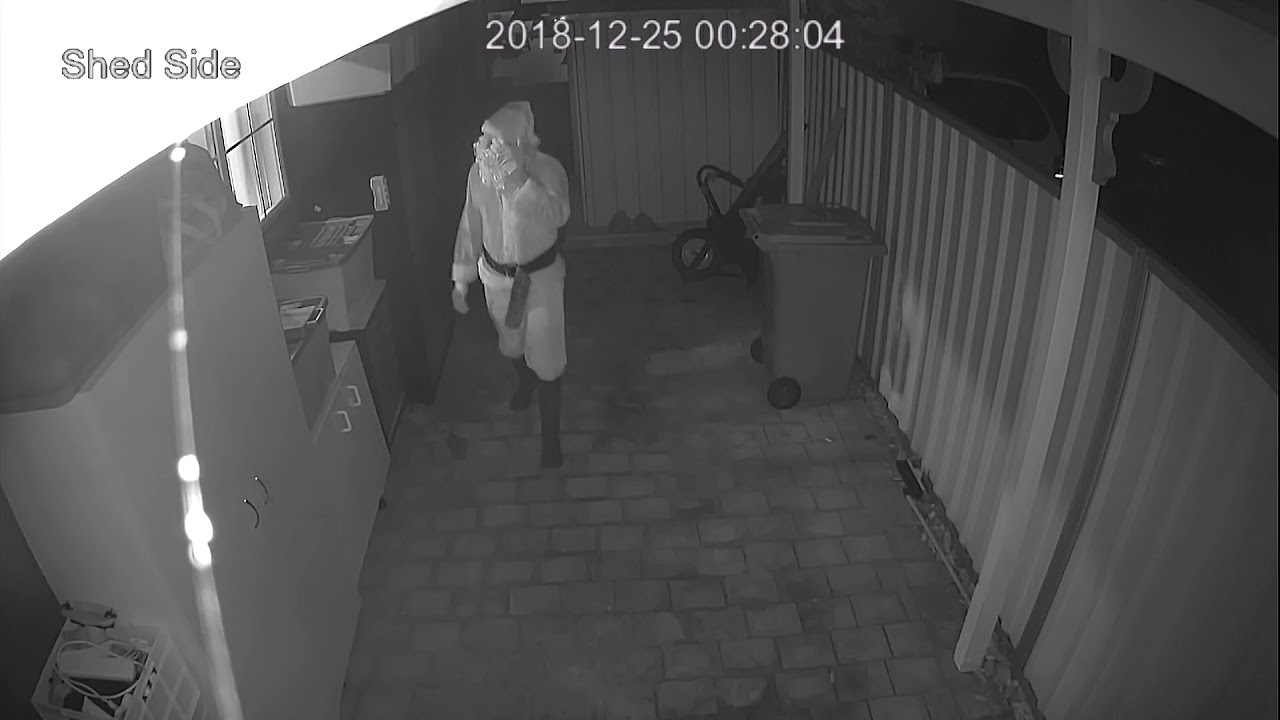 Santa caught on security camera - YouTube