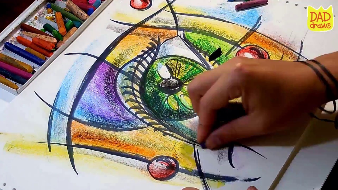 How to draw an eye crayons / art for kids - YouTube