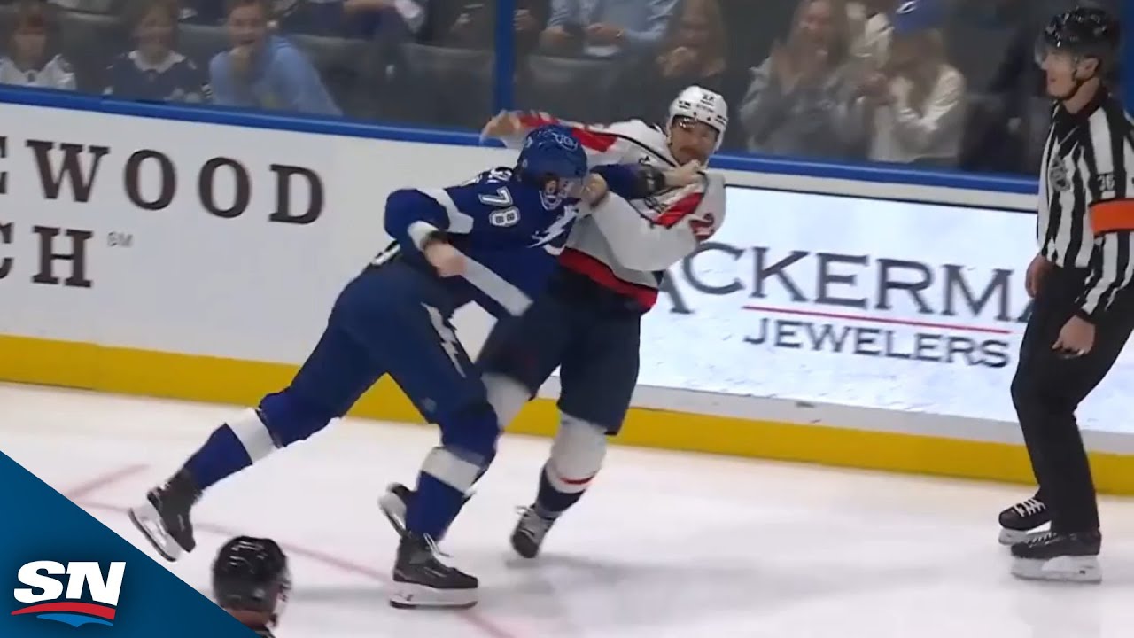 Lightning's Emil Lilleberg Squares Up Capitals' Brandon Duhaime After ...