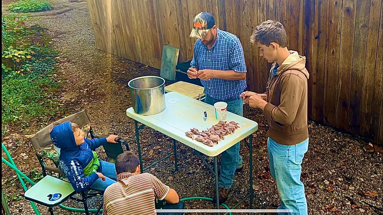 Dressing doves with the boys! - YouTube