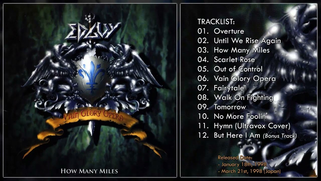 Edguy - Vain Glory Opera (Full Album 1998, Japanese Edition) - YouTube